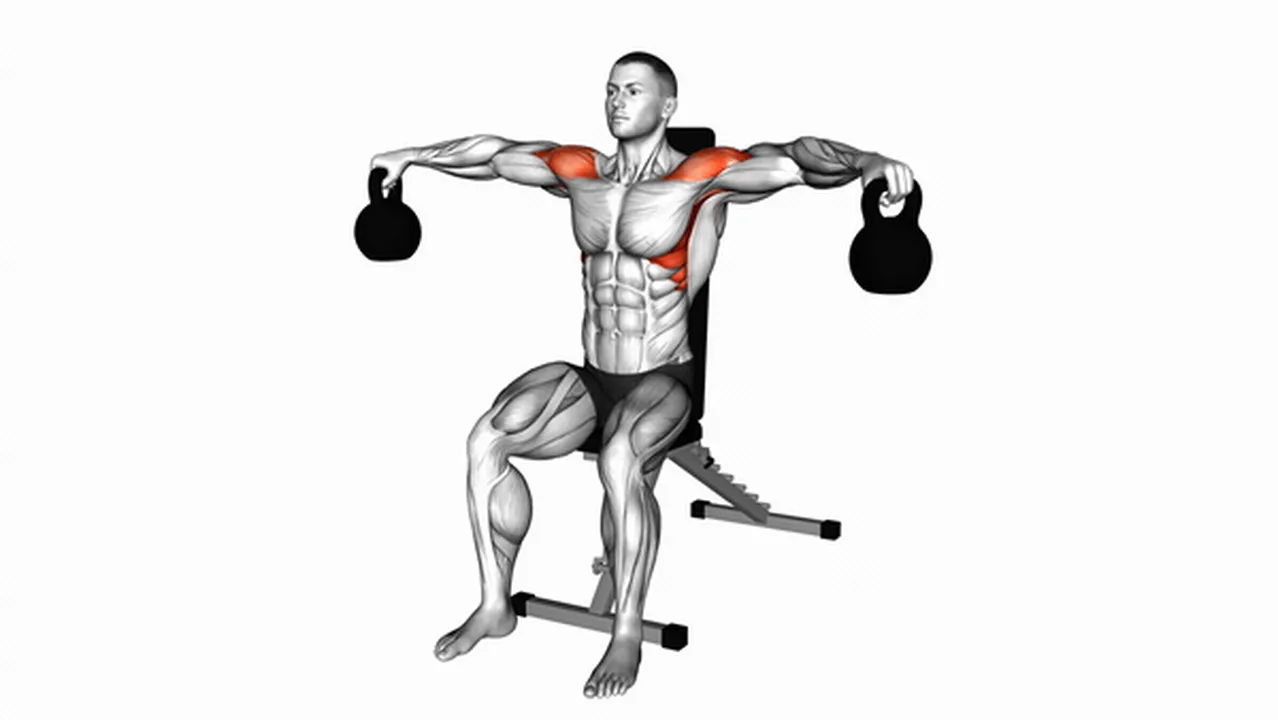 Kettlebell Seated Lateral Raise Exercise Guide How To Muscles Worked Kettlebell Seated Lateral Raise Exercise Guide How To Muscles Worked